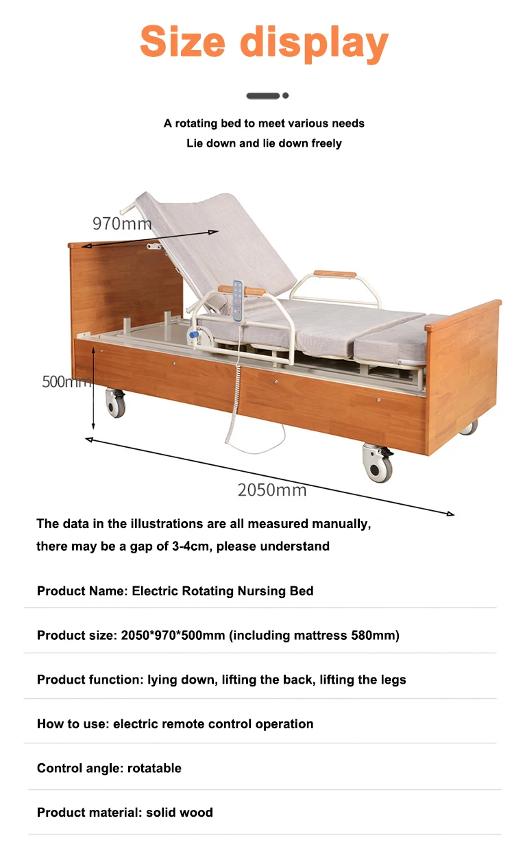 Multi-function Nursing Bed Rotation Hospital Bed Home Care Nursing ...