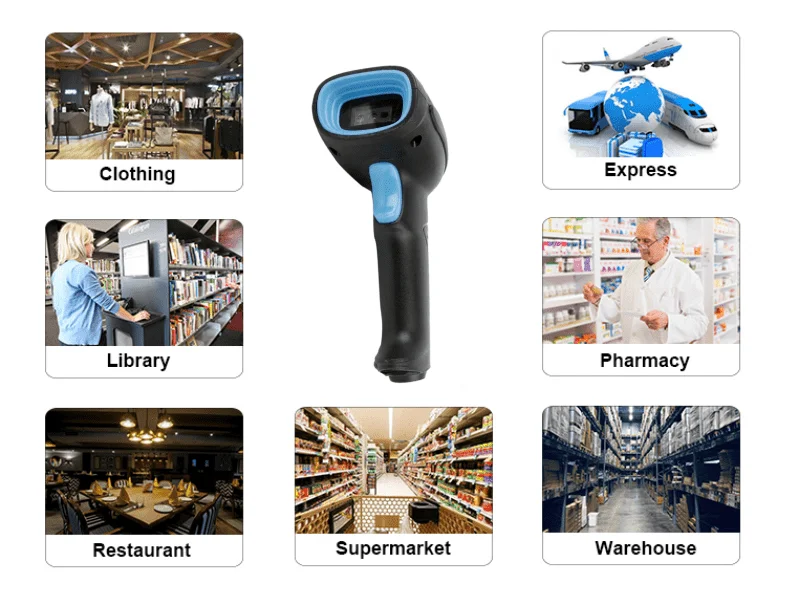 Portable Handheld Qr Code Scanner Android Barcode Scanning Gun 1d 2d ...