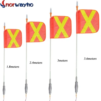 Factory Price 1.8m/2.4m/3m/3.6m Mine Safety Flag Whip With Heavy Duty ...