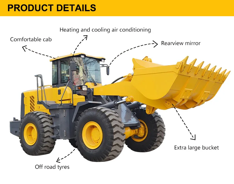 Large Wheeled Loaders Construction Equipment Heavy Front End Loader 16 ...