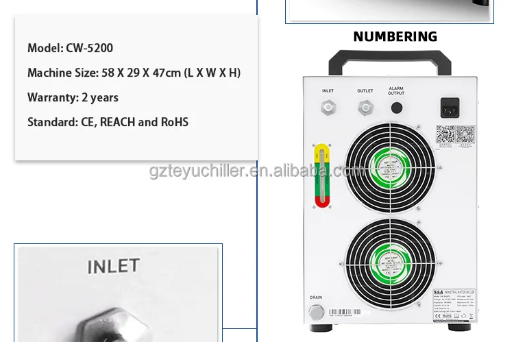 S&a Cw-5200 Precise Temperature Control 50/60hz Recirculating Water ...