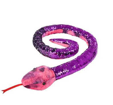 Direct Factory Plush Funny Snake Doll Toy Custom Stuffed Sequin Snake ...