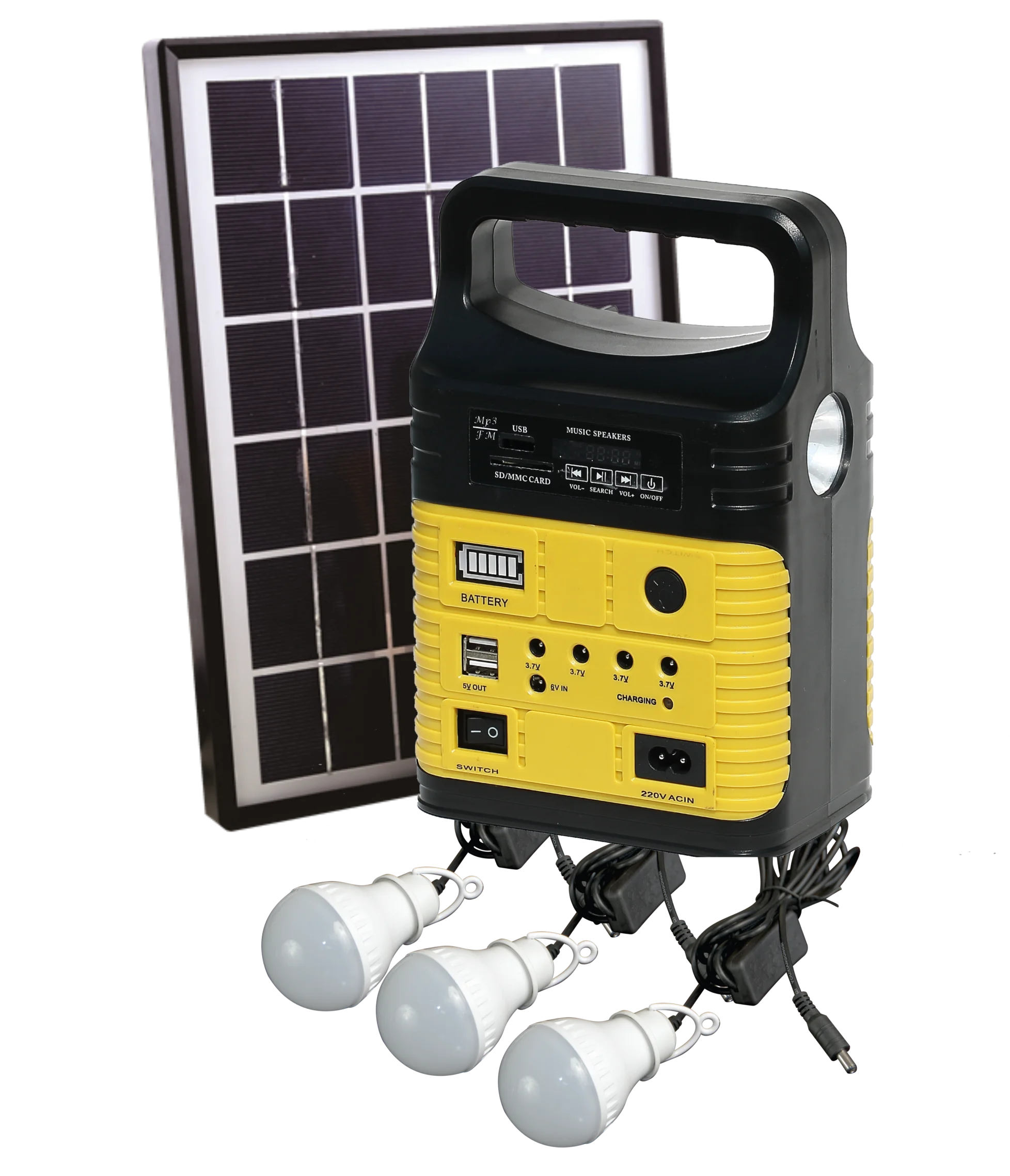 Mini Solar DC Lighting Kits with Bluetooth/fm/radio/sd Card