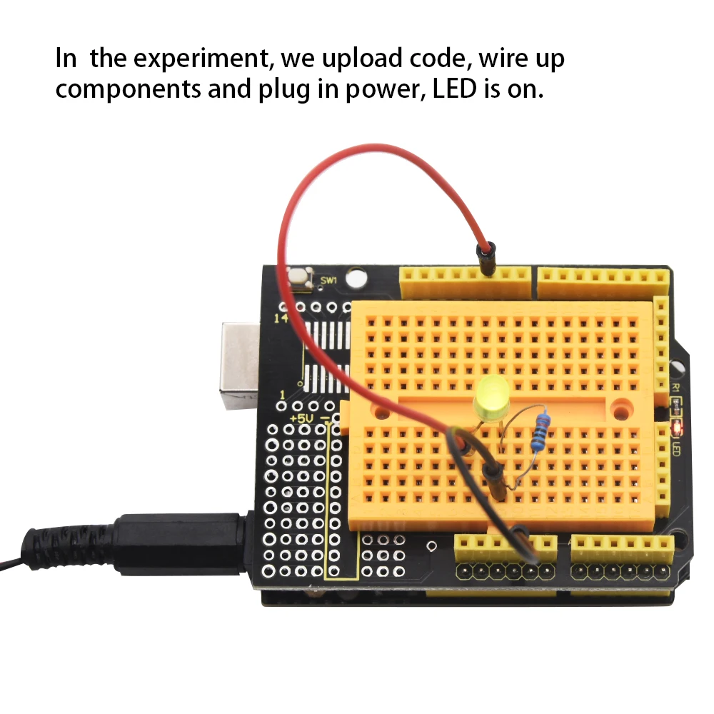 Protoshield with Mini Breadboard for Uno R3 - Arduino