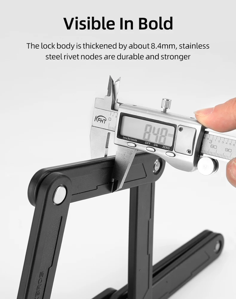 ROCKBROS Bicycle Fingerprint Lock Electric Motorcycle MTB Four-digit ...