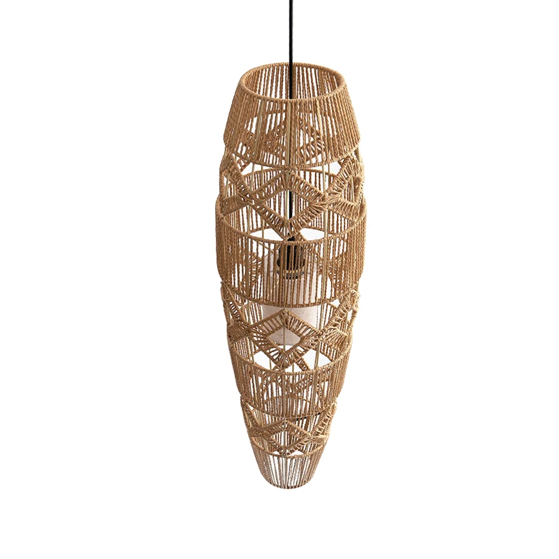 Extra Large Hemp Rope Chandelier Lampshade Woven Ceiling Light Lamp ...