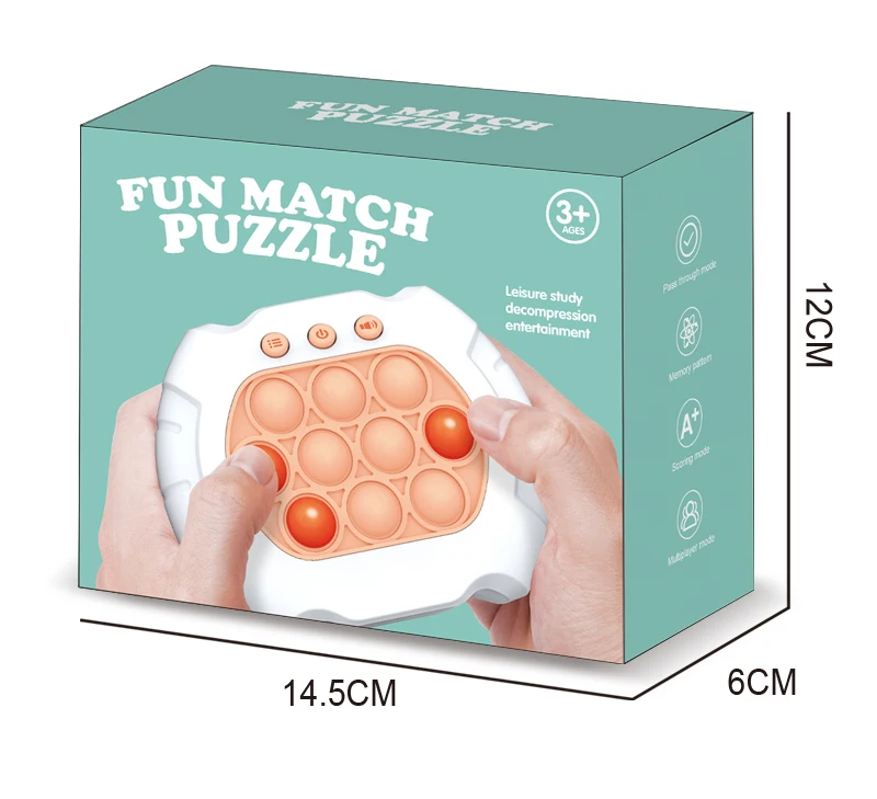 Electronic Handheld Fidget Toys Light Up Quick Push Puzzle Game Sensory ...