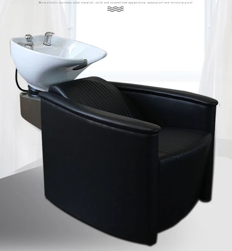 Modern Shampoo Bed Sitting Flush Bed Barber Shop Special Ceramic Spa ...