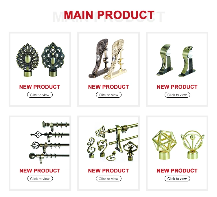 Wholesale Single Steel Curtain Rod Bracket Window Frame Curtain Rod ...