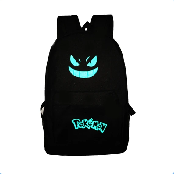 Noctilucence Gengar Pokemon Go Backpack Black Bag Face Christmas Gift ...