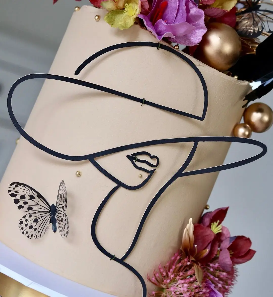 High Quality Face Cake Topper Decoration With Hat Birthday Party Plug ...