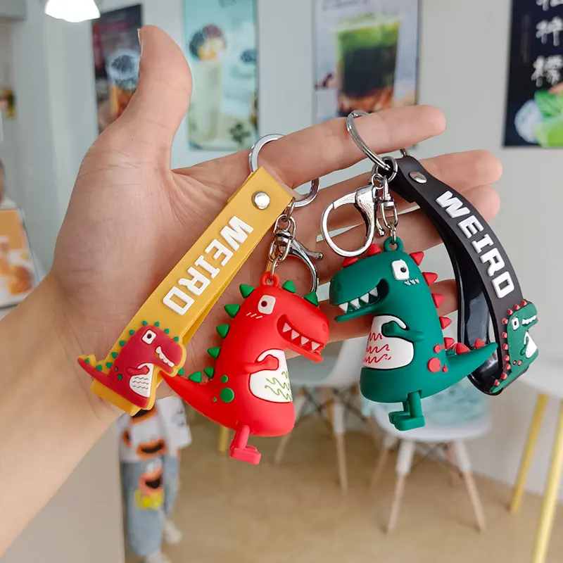3d Pvc Cute Cartoon Dragon Dinosaur Keychain - Buy Dinosaur Keychain ...