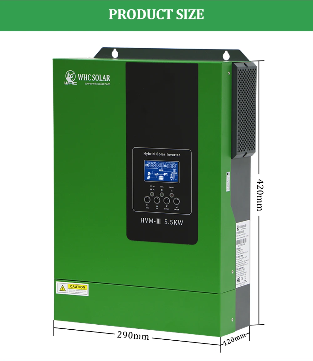 Whc Solar Inverter Hybrid 5kw Off Grid Solar Inverter 3.5kw 5.5kw For ...