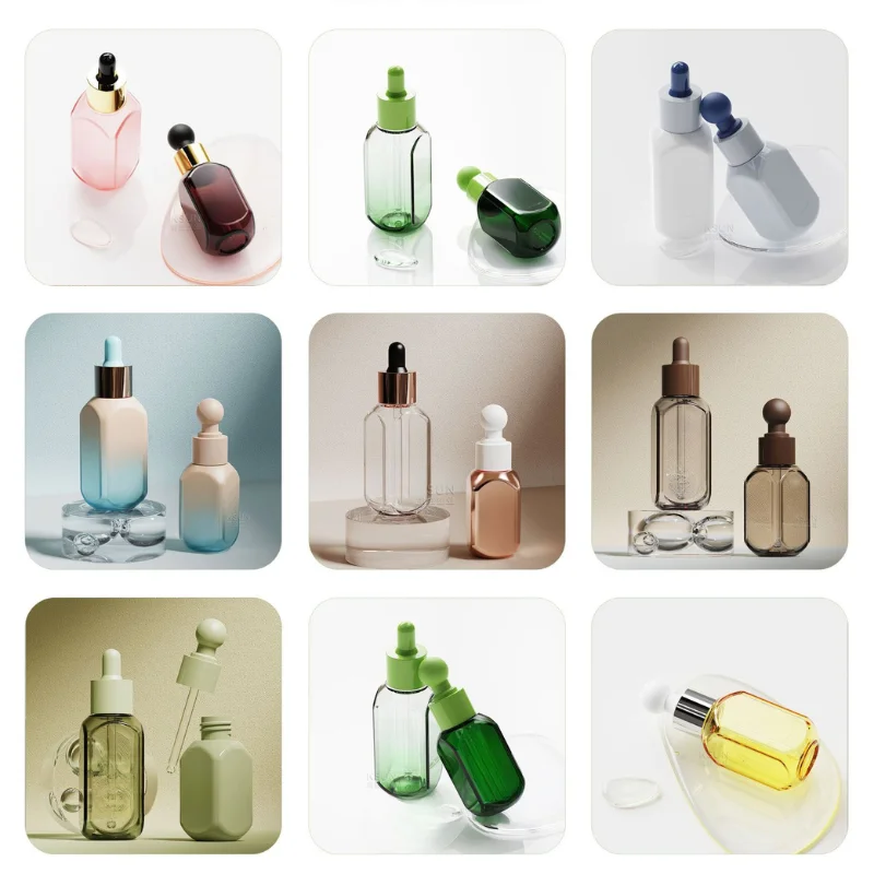 Spherical Flip Top PET Plastic Bottle 60ml/100ml Capacity with Cap Pump ...