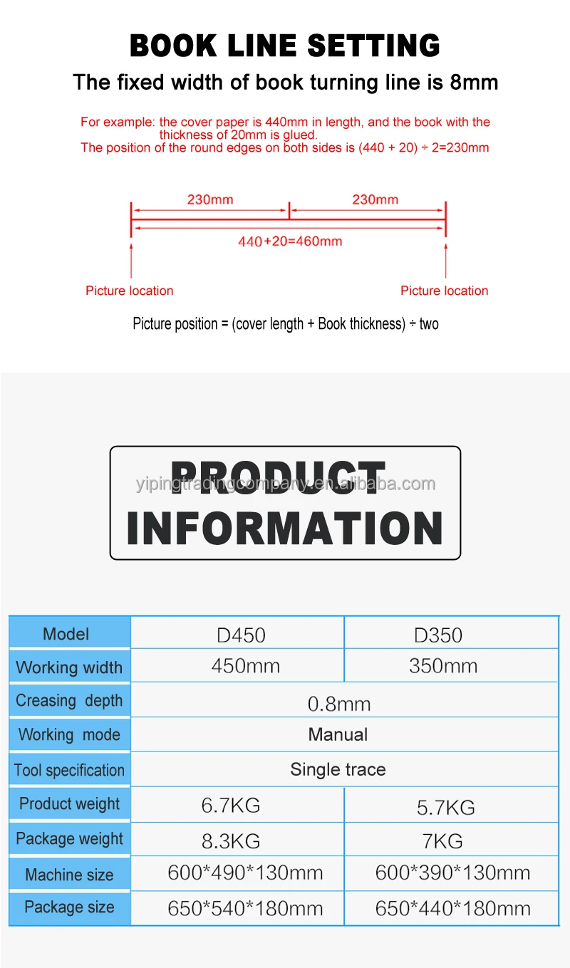 350mm Cover Paper Creasing Machine for Printing & Folding Paper Machine ODM