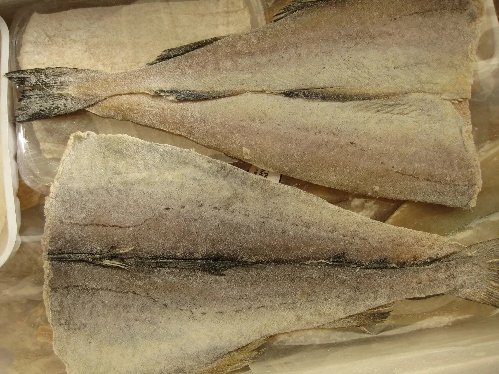 High Quality Dry Salted Alaska Pollock Fish Split Fillet