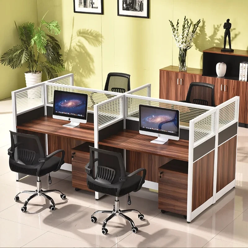 Modular Office Table Modern Foldable Staff Desk Cubicle Workstation ...