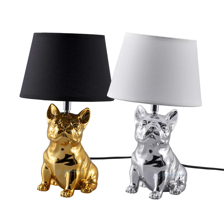 Modern Resin Animal Shaped Table Light French Bulldog Table Lamp With ...