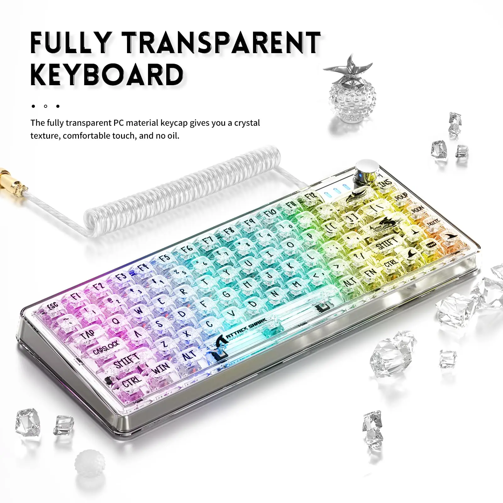 Attack Sahrk K75 Mechanical Keyboard Transparent Rgb Gaming Keyboard ...