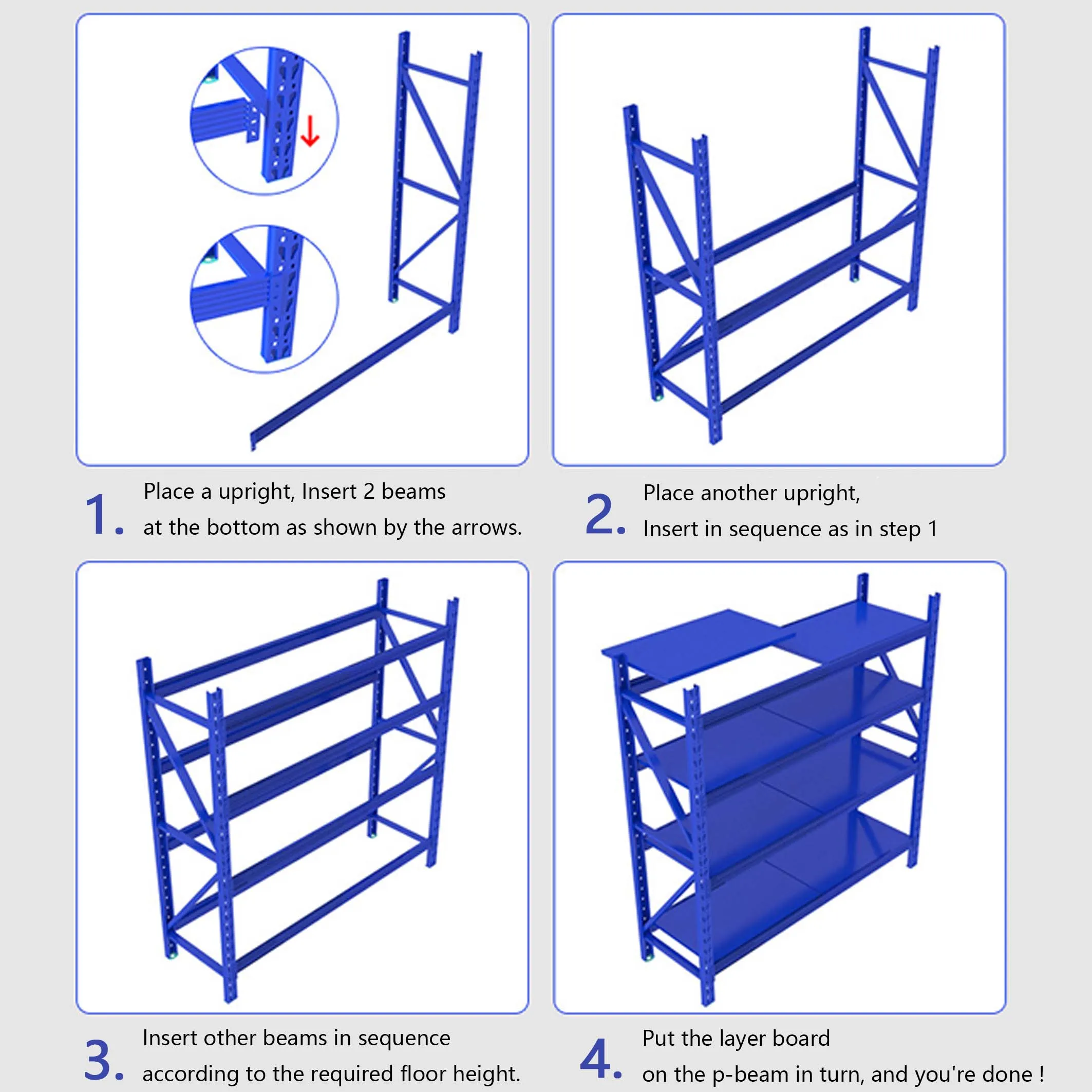 Adjustable Shelf Warehouse Shelving - Light Duty Racks