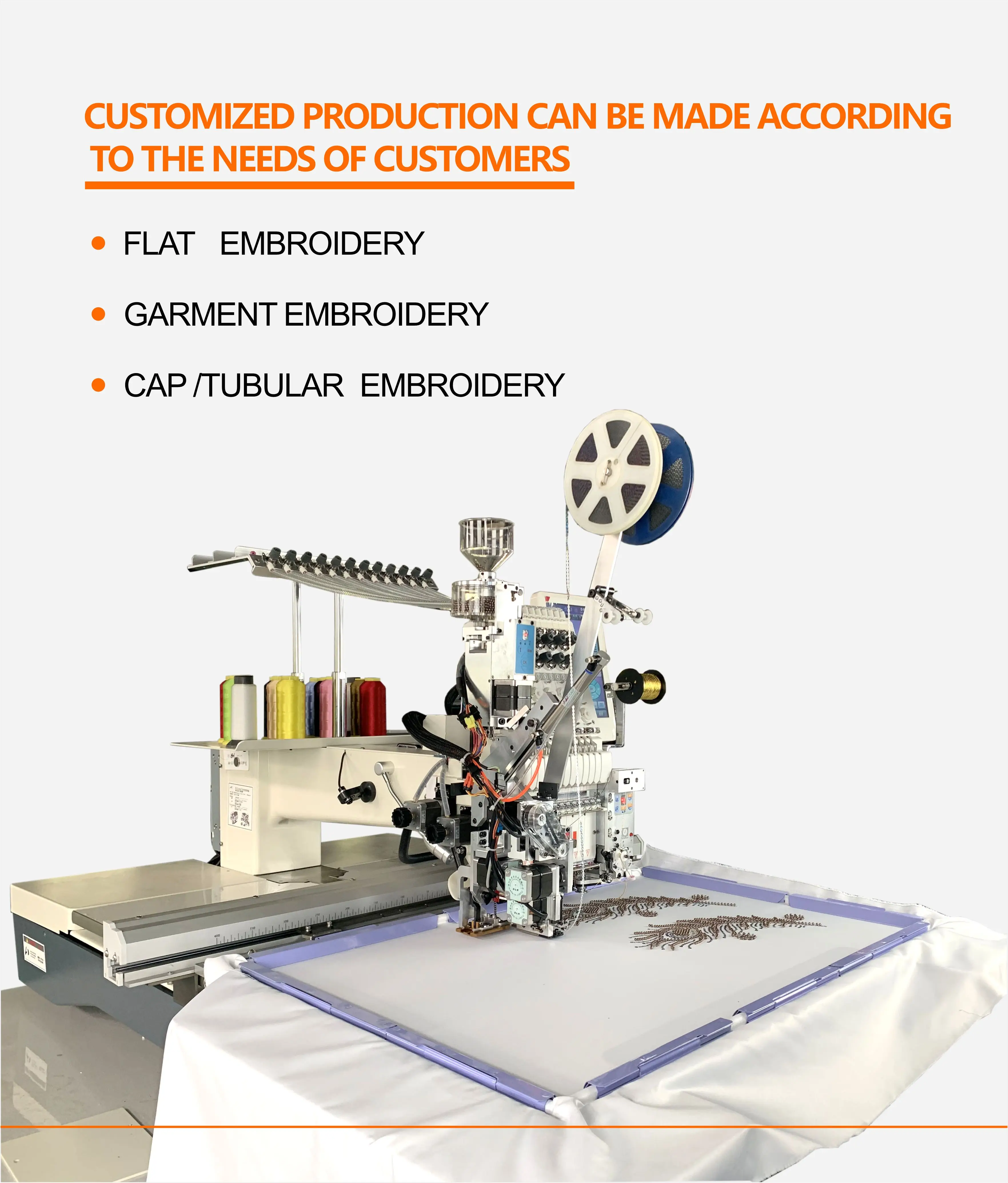 Industrial Apparel Machine - Flat Embroidery & Sequin Beading