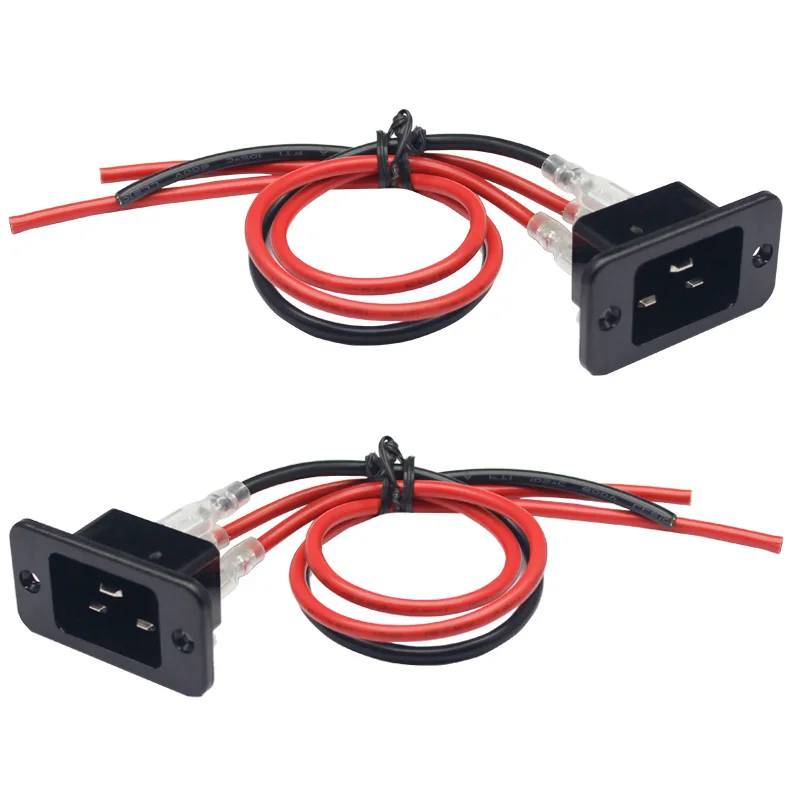 Iec C20 Screw Mounted Ac Power Socket Fuse Inlet Male Plug For Power ...