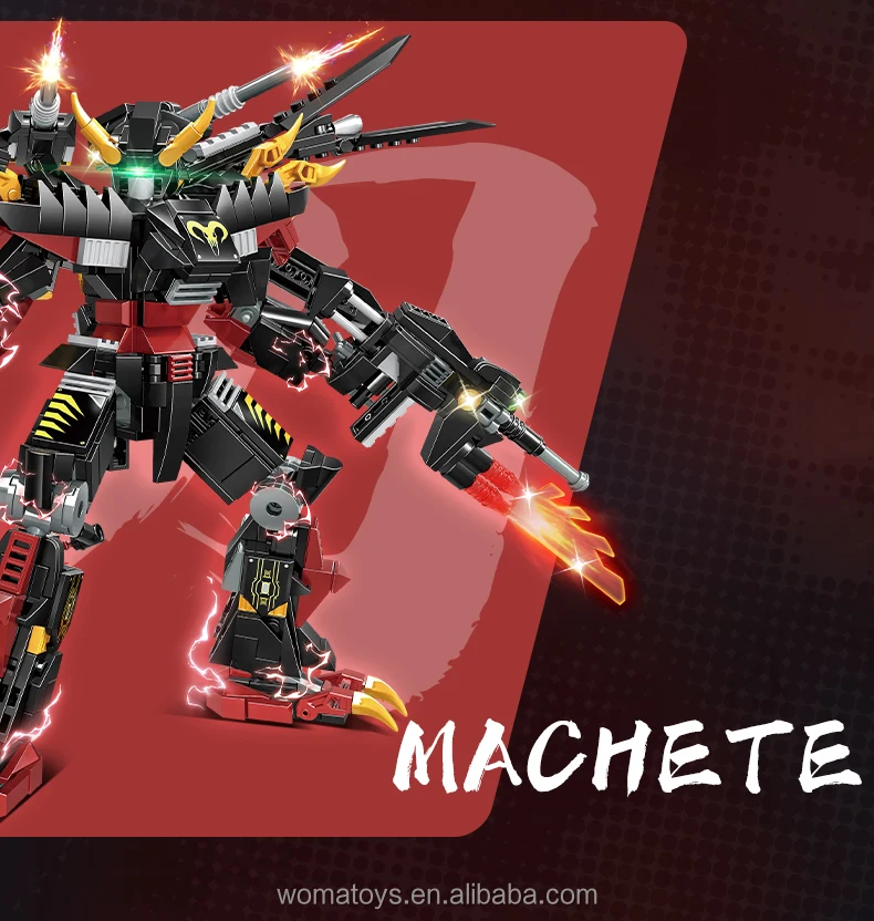 Woma Toys 2024 New C4005 Assemble Mech Battle Warrior Building Block ...