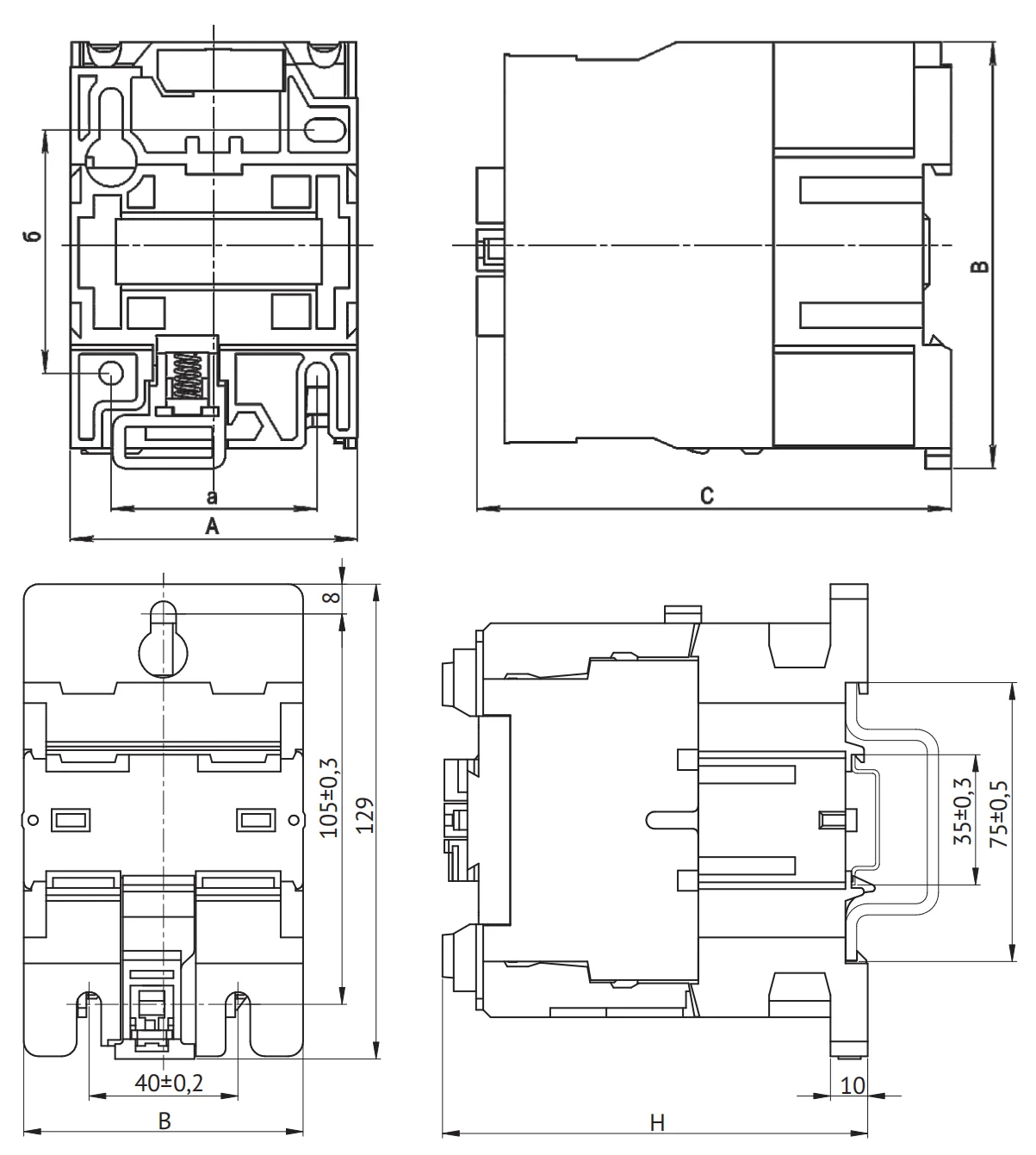 Sssheng Russian Contactor Cjx2 Ac Contactors Cjx2-0901 09a 3p 1nc ...