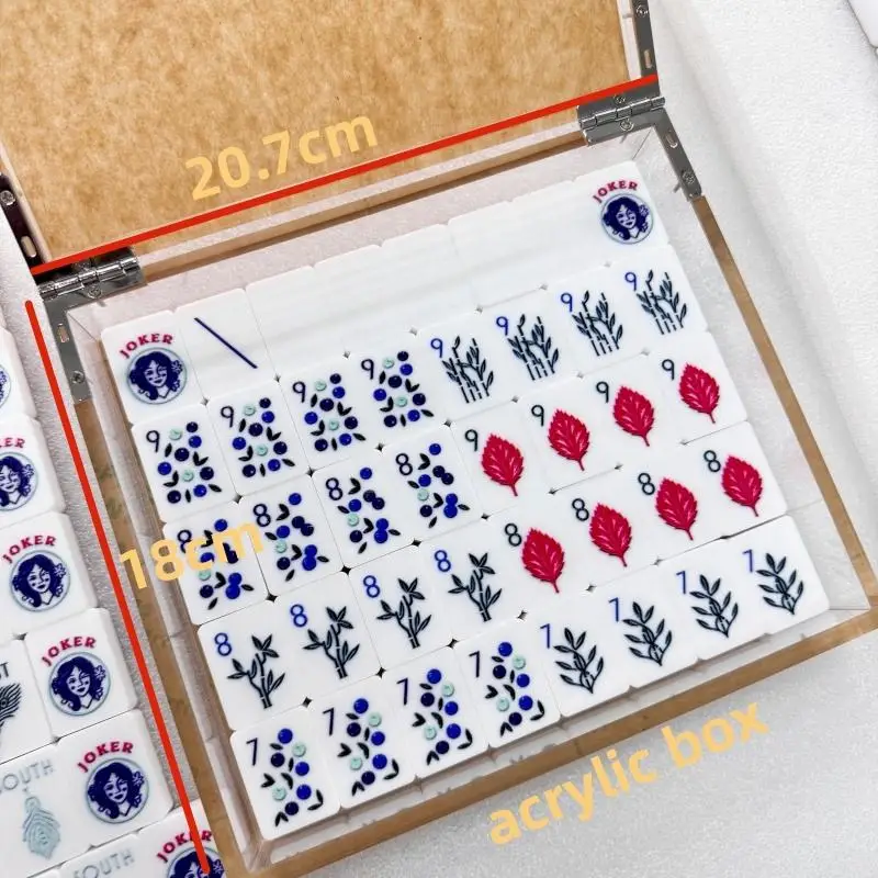 Luxury Acrylic Mahjong Set - Perfect for Singapore & Malaysia