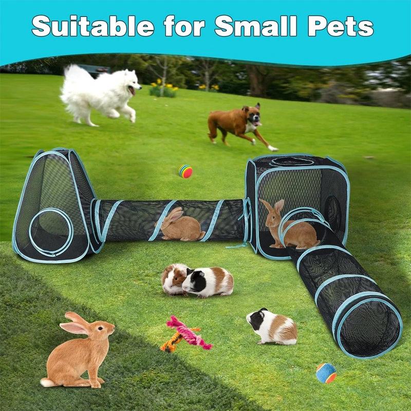 Outdoor Pet Enclosures Cat Tent Tunnels Portable Cat Playhouse Outdoor ...