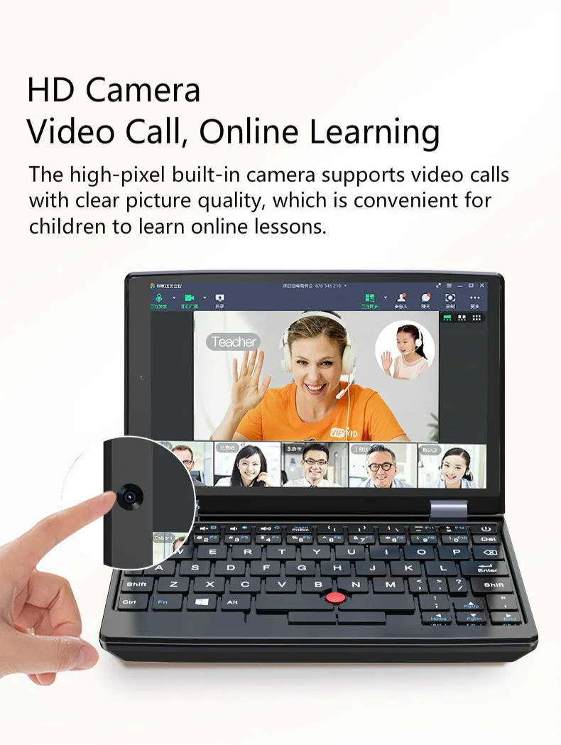 UGAME Pocket Mini Laptop - 7 Inch Touch Screen Celeron J3455