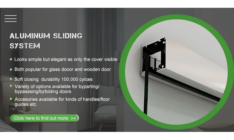 Interior Sliding Door System with Concealed Track YMXT-XC34