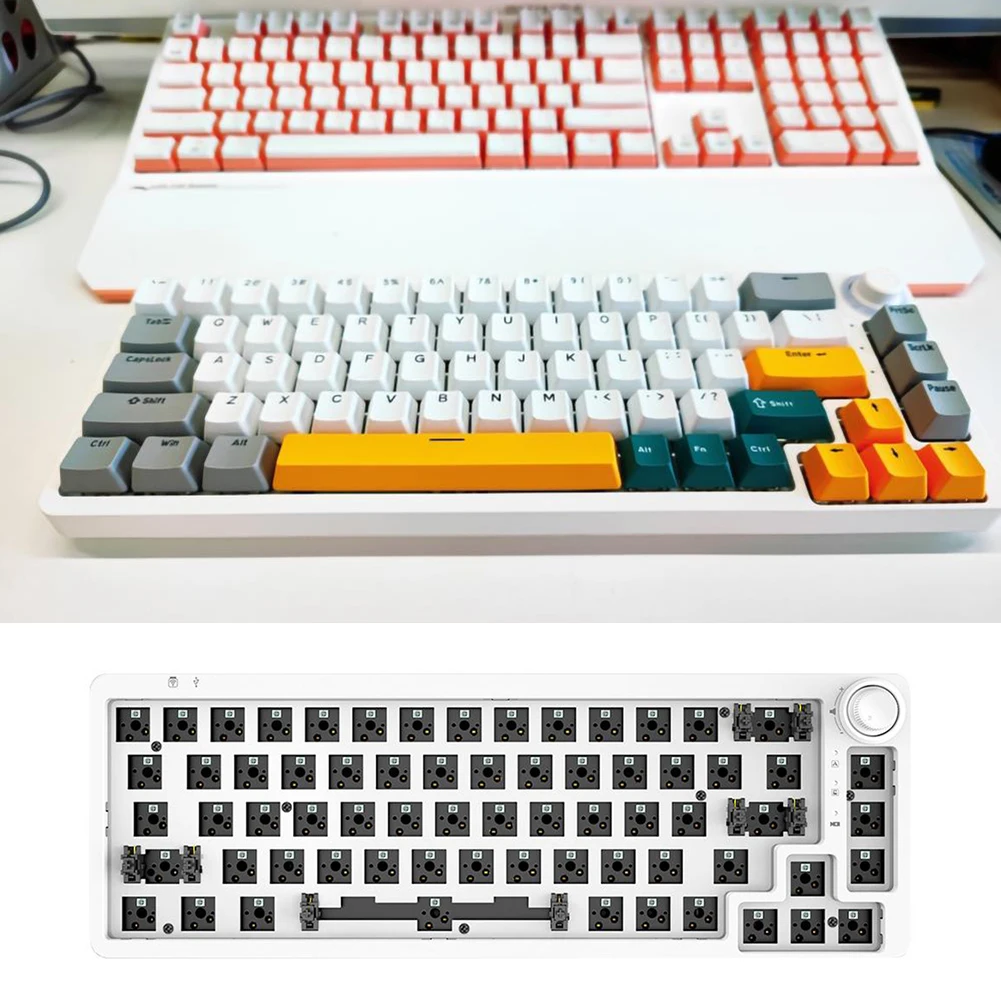 OEM Wireless BT 2.4G Mechanical Keyboard Kit 68 Ergonomics Knob Feker ...