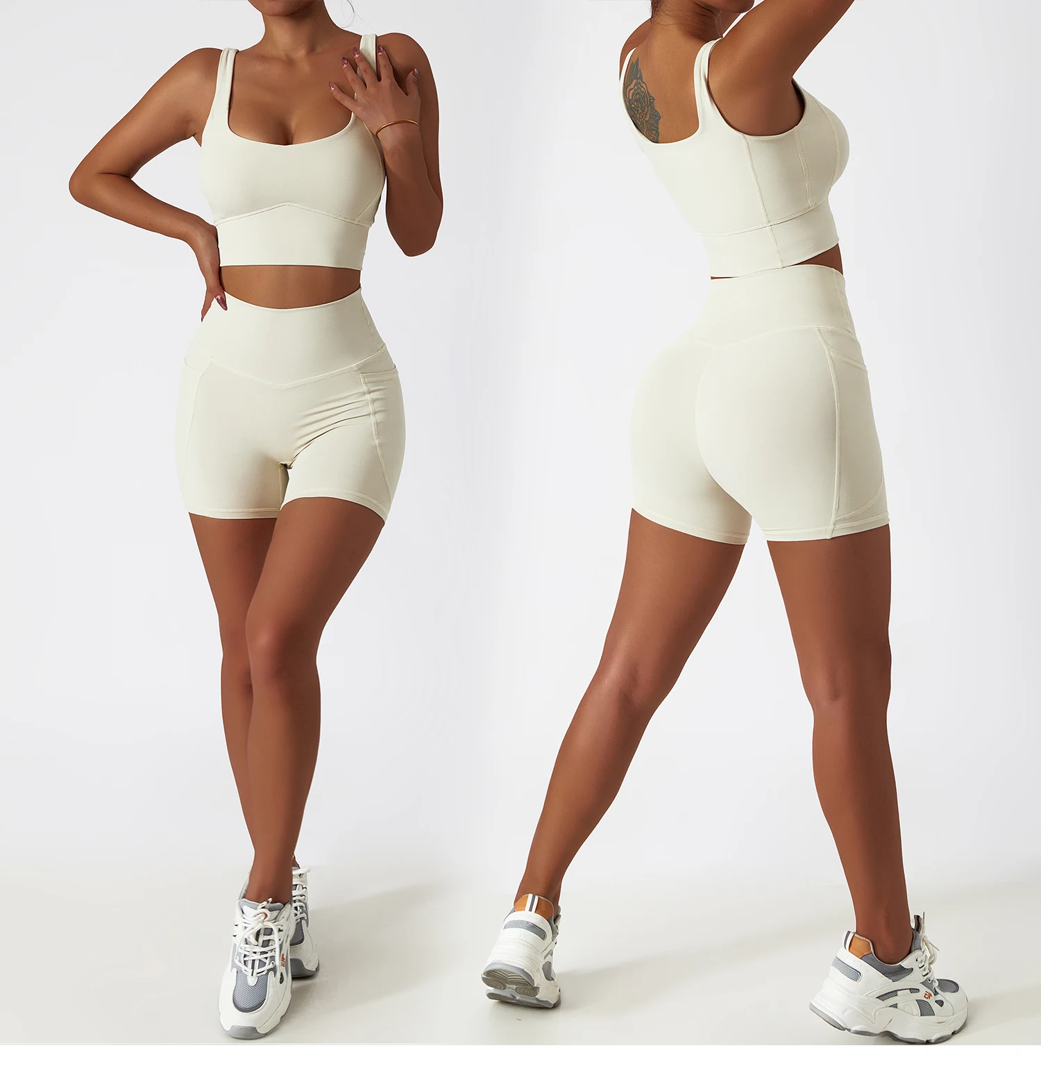 Ropa Deportiva Mujer Tendencia 2024 Gym ActiveWear 4Piece Workout Women ...