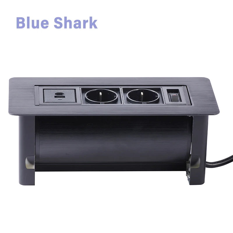 Built-in Conference Table Desktop Manual Rotary Socket