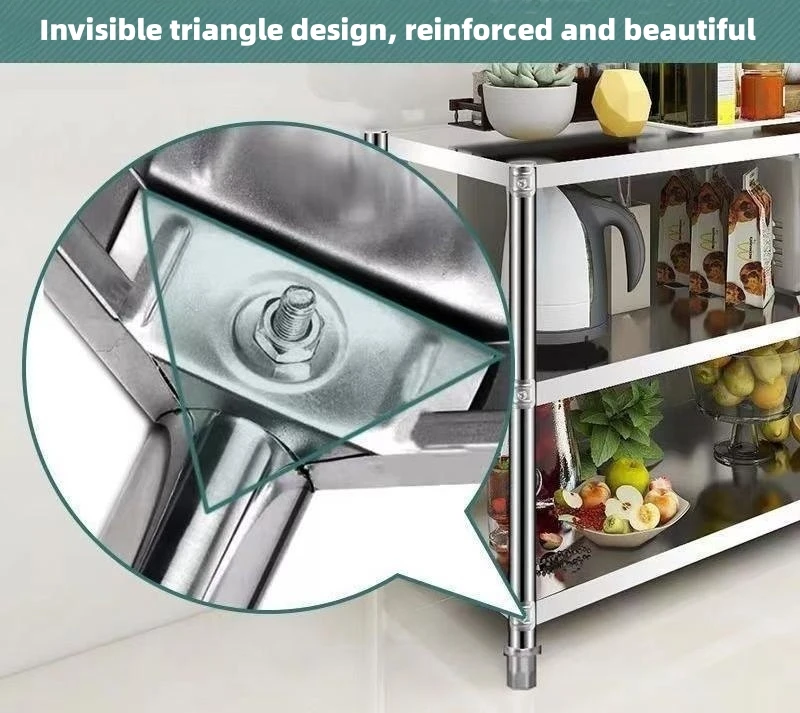 5 Layers Shelves Kitchen Display Stainless Steel Storage Rack 5 Tier ...