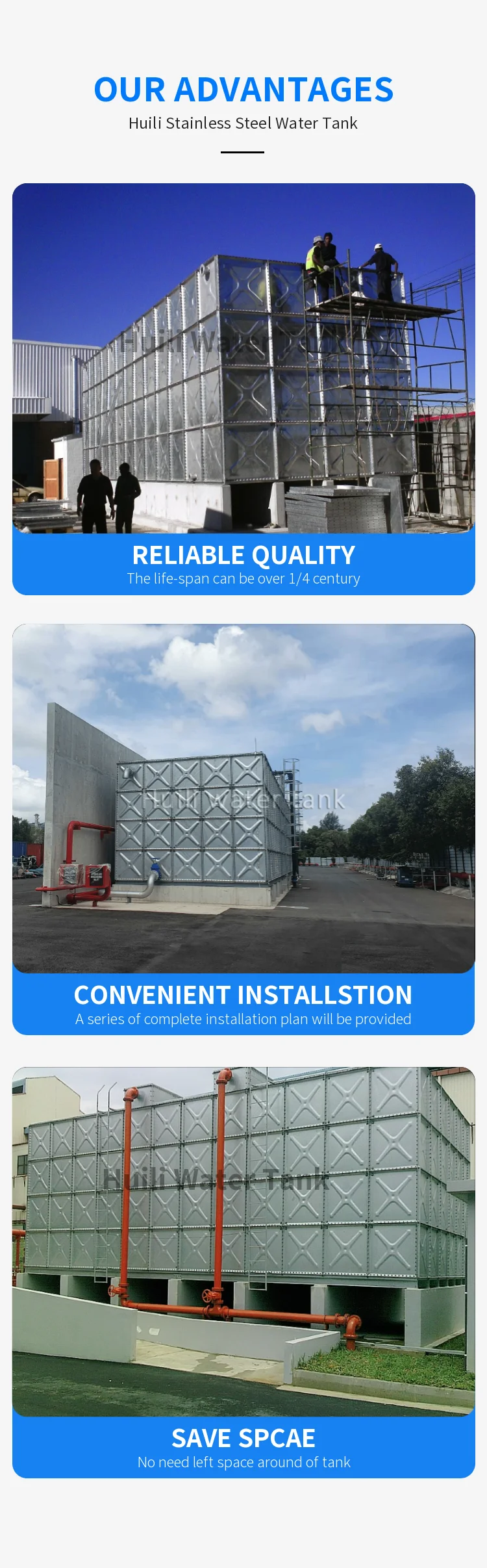 Cheap Price Rectangular Stainless Steel Water Tank Stainless Steel Farm ...