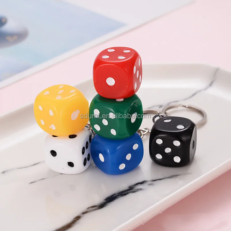 Hot Sale Keychain Resin Dice Key Chain Mini Dice Key Ring - Buy Dice ...