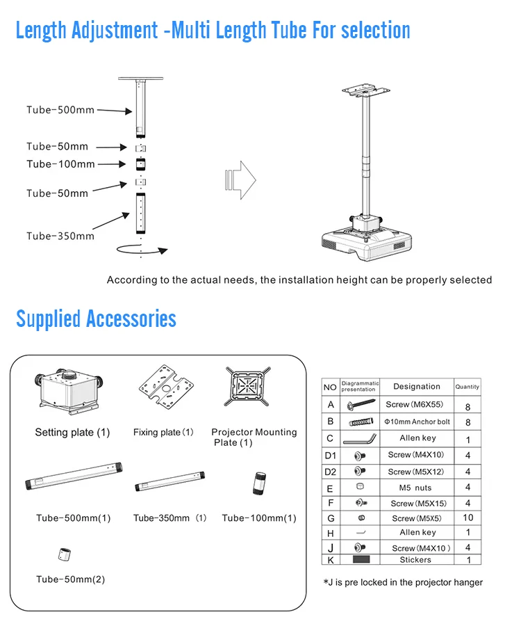 Mini Projector Mount Ceiling Mini Projector Ceiling Mount - Adjustable ...