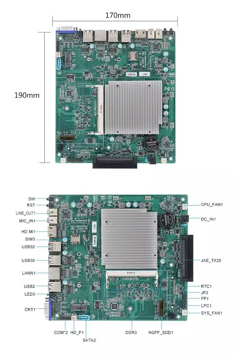 Embedded Ops Main Board Custom Mainboard Memoria Ddr3 I3 I5 I7 Fanless ...