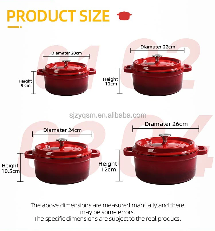 Cooking Pots Cast Iron Sets Cookware Casserole Enamel Pot Set Cookware ...