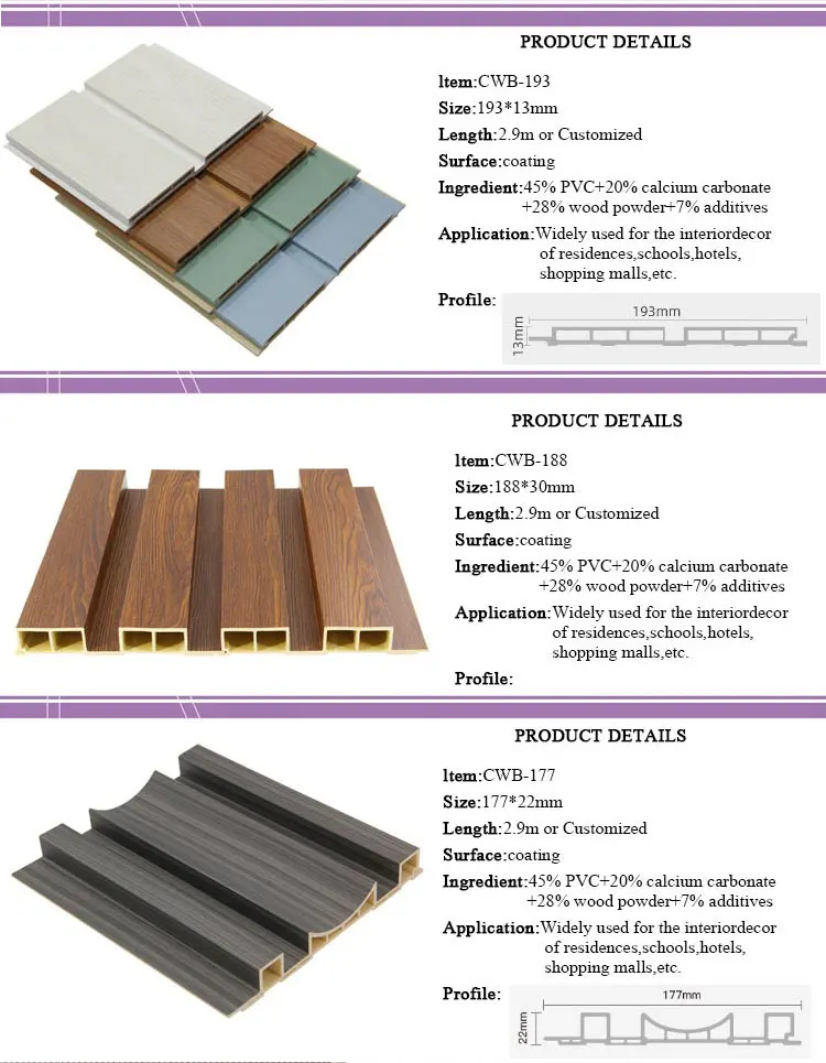 Longtime Wooden Grain Pvc Fluted Wall Panel Decorative Interior Wpc ...