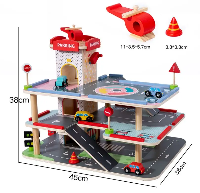 Autogaragen - Educational Three Layers Service Station Toy