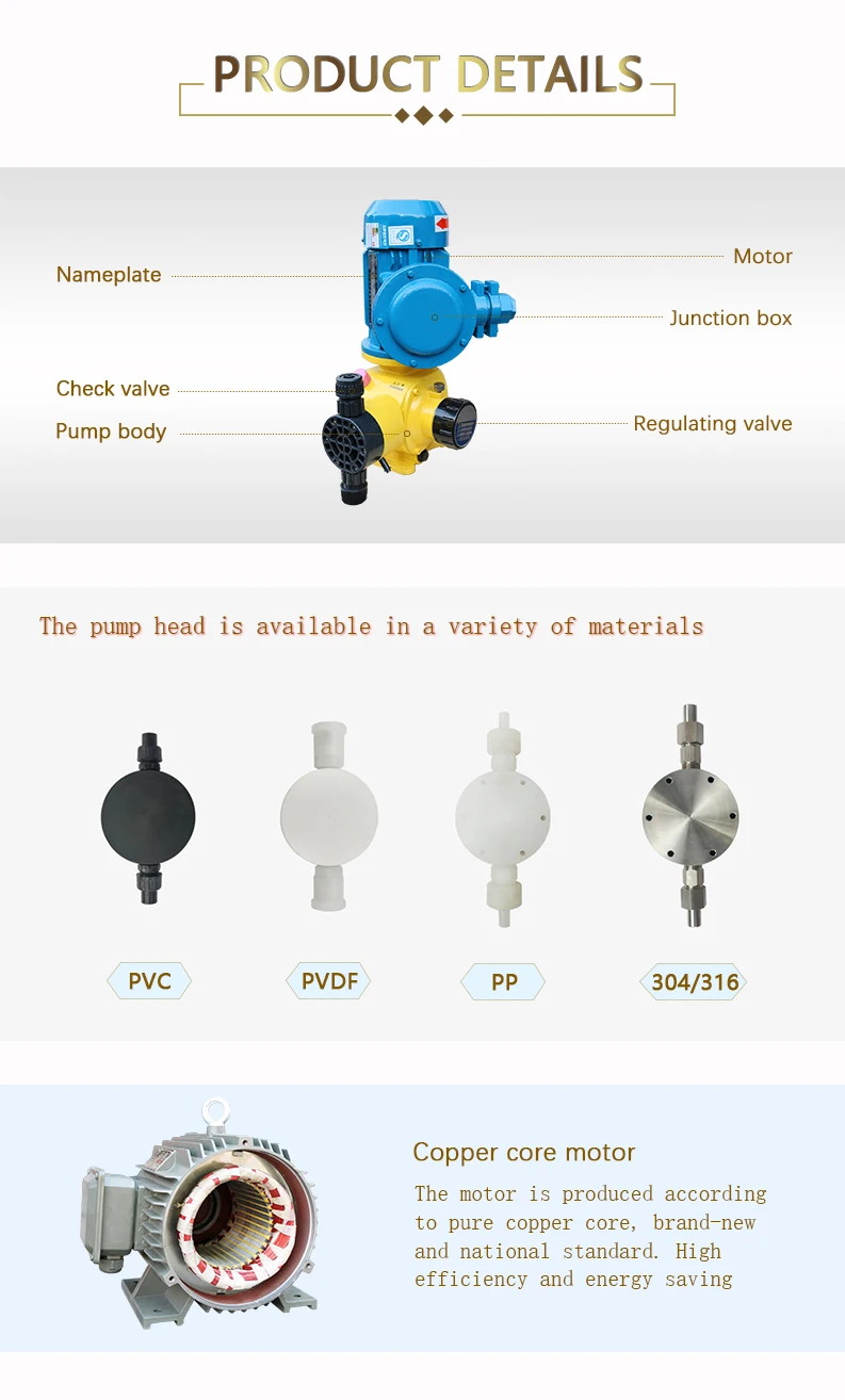 Mechanical Diaphragm Metering Pump Pvc Chemical Pump Dosing Pump - Buy ...