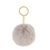Promotional 8cm Small Pom Pom Keychain Safety Keychains For Women Key ...
