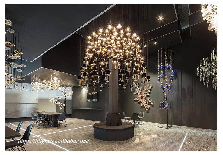 Indoor Showroom Lobby Hotel Decoration Custom Luxury Chandelier