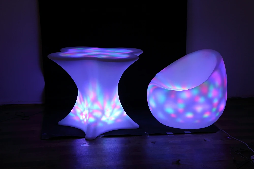 Commercial Illuminated Outdoor Plastic Led Cocktail bar Table Furniture ...