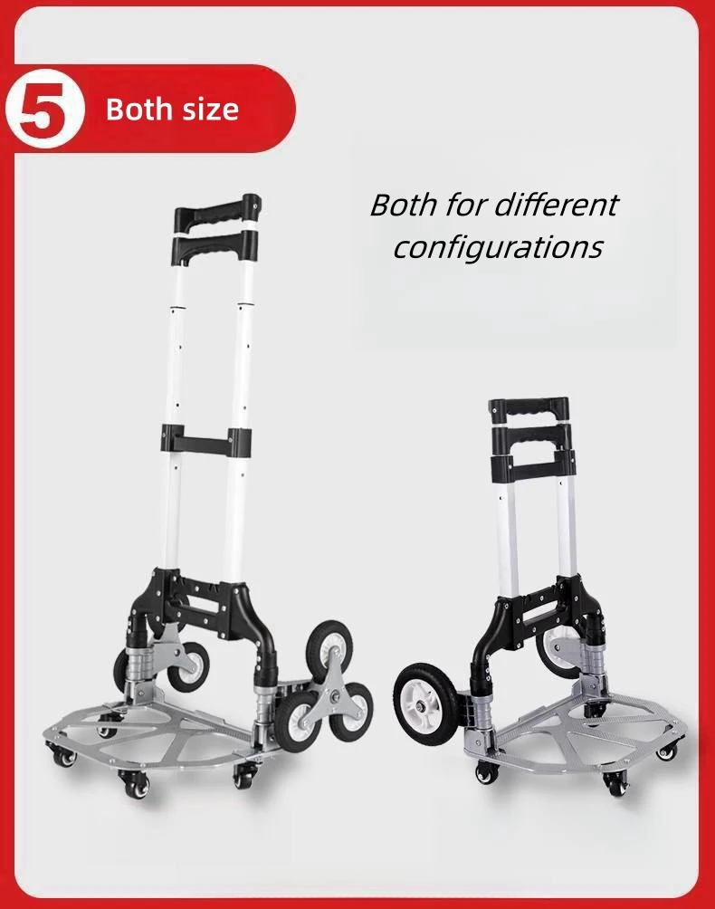 Folding Trolley for Upstairs - All Terrain Stair Climbing Cart