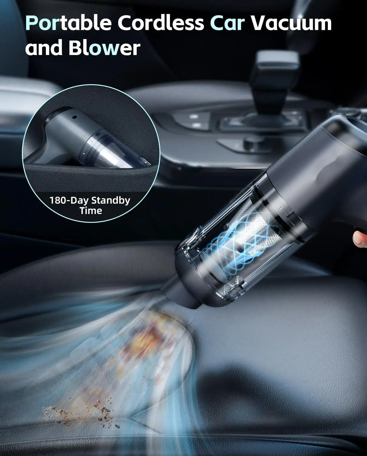 HF126 Mini Portable Blowing and Sucking Functional Home/car Use Vacuums ...