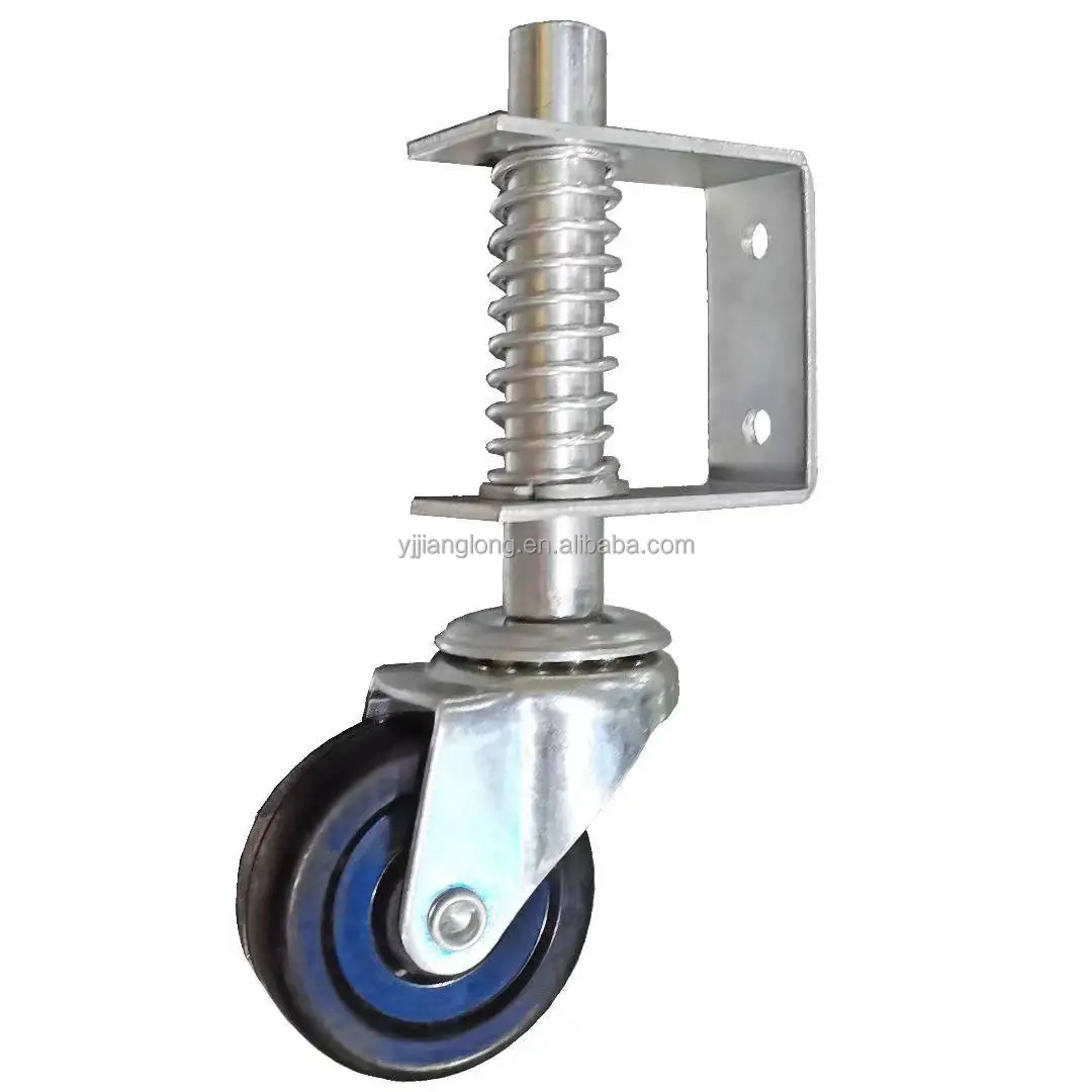 2-Inch Spring Loaded Gate Door Wheel Caster Roller with Rubber Mute ...